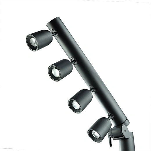 Foldable IP 4-Head RGBW 4IN1 Zoom Battery Powered Pole Light-BLUESEA